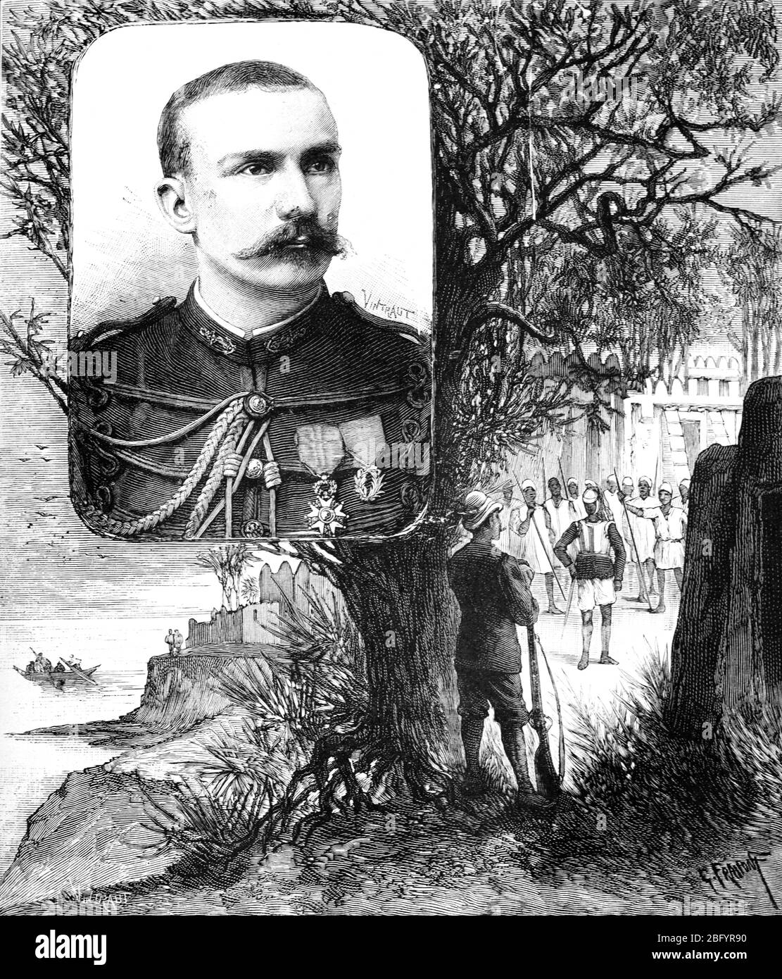 Portrait du capitaine Louis Gustave Binger (1856-1936) officier et ...