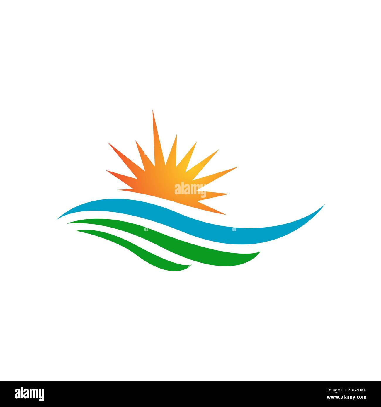 Logo coucher de soleil Banque d'images vectorielles - Alamy