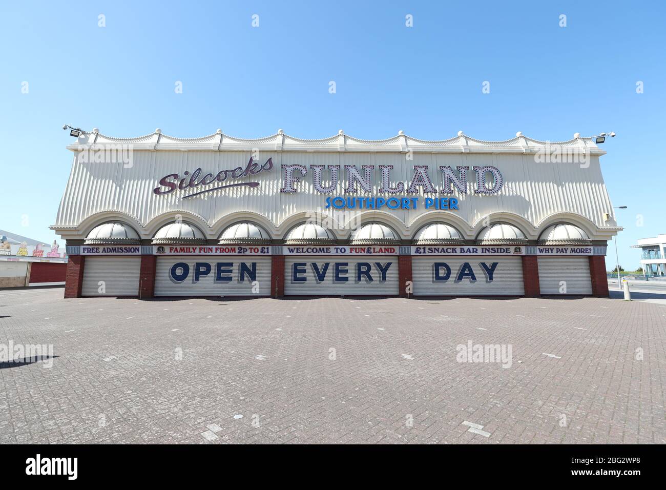 Lit ouvert tous les jours silcocks funland Banque de photographies et d ...
