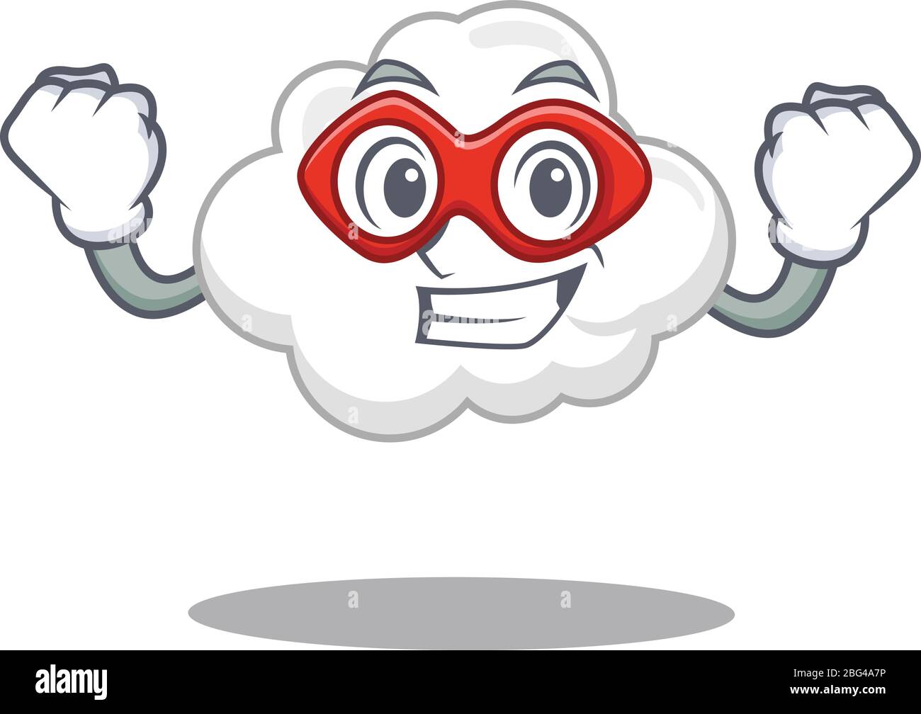 Un personnage de dessin animé du nuage blanc a été joué comme super ...