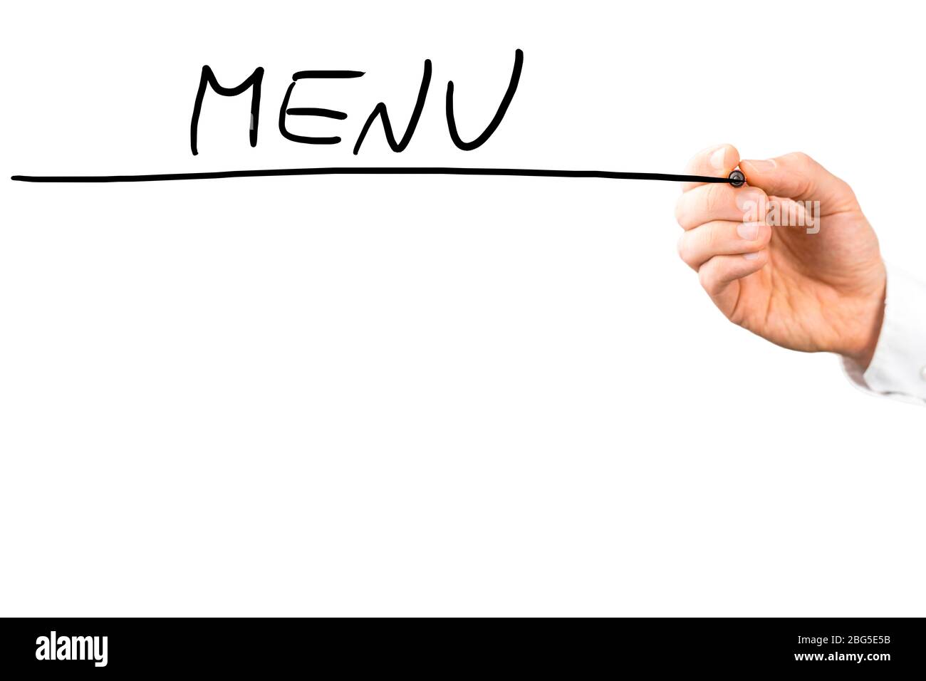 Menu de mots Banque de photographies et d’images à haute résolution - Alamy