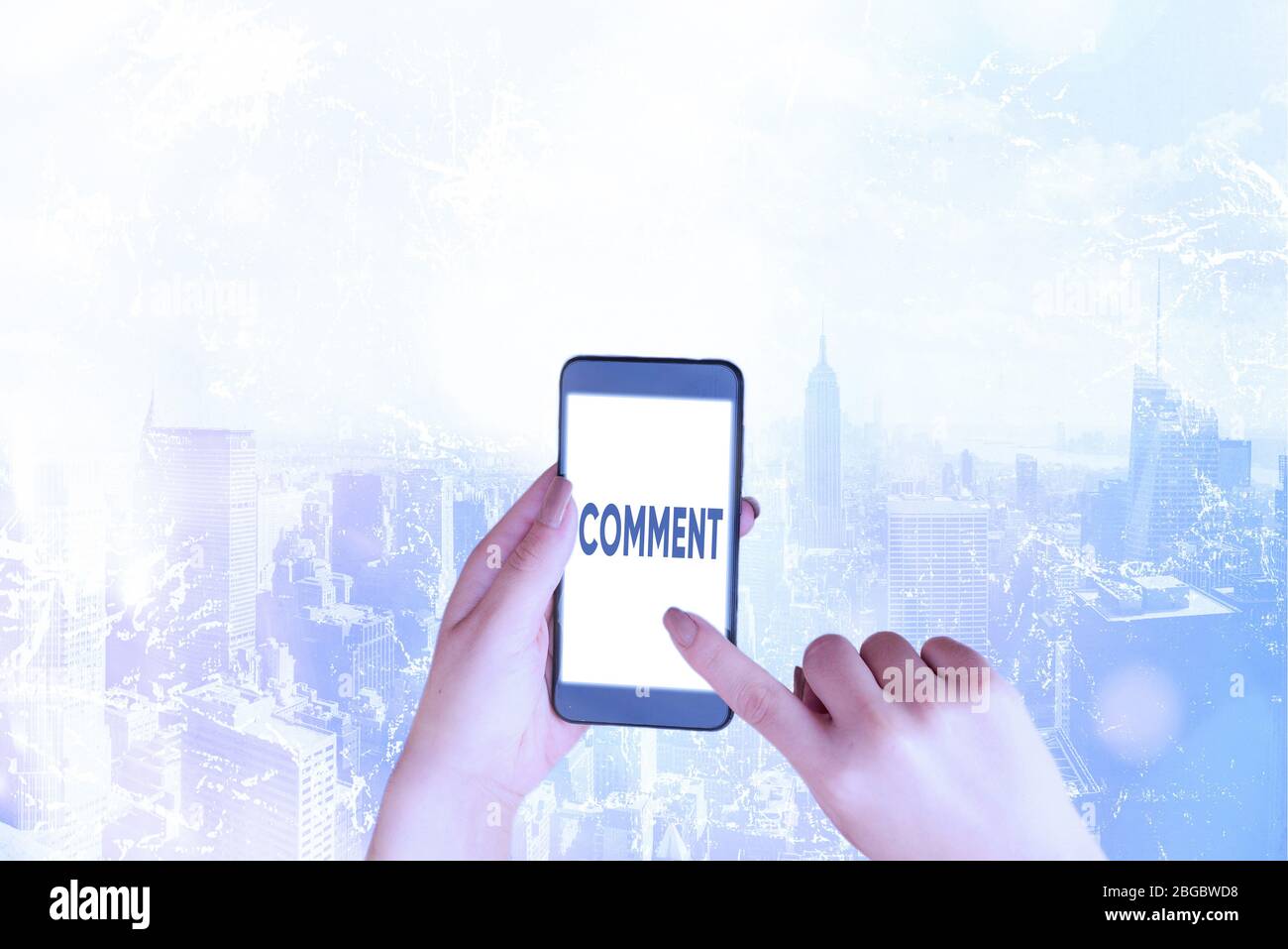 Texte écrit Commentaire. Photo d'entreprise présentant une remarque ...