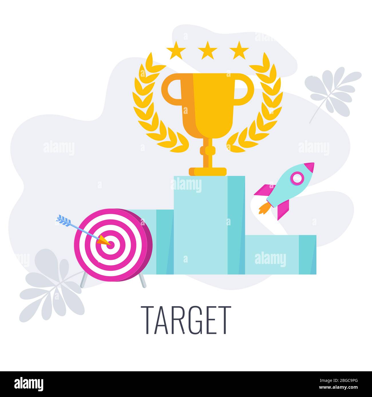 Pictogramme des infographies d'objectifs. Objectif pour atteindre les ...