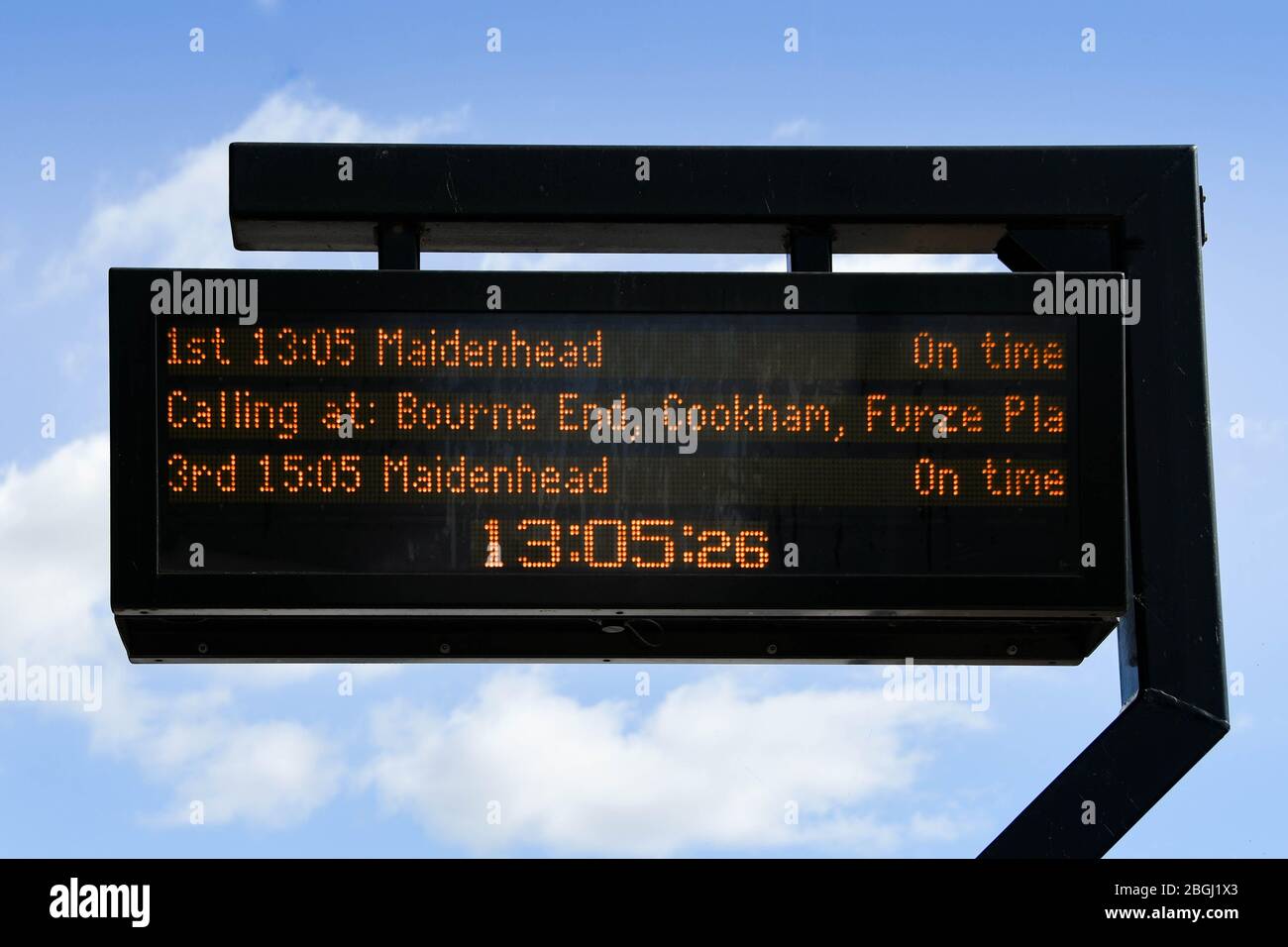 Affichage de la destination du train Banque de photographies et d ...