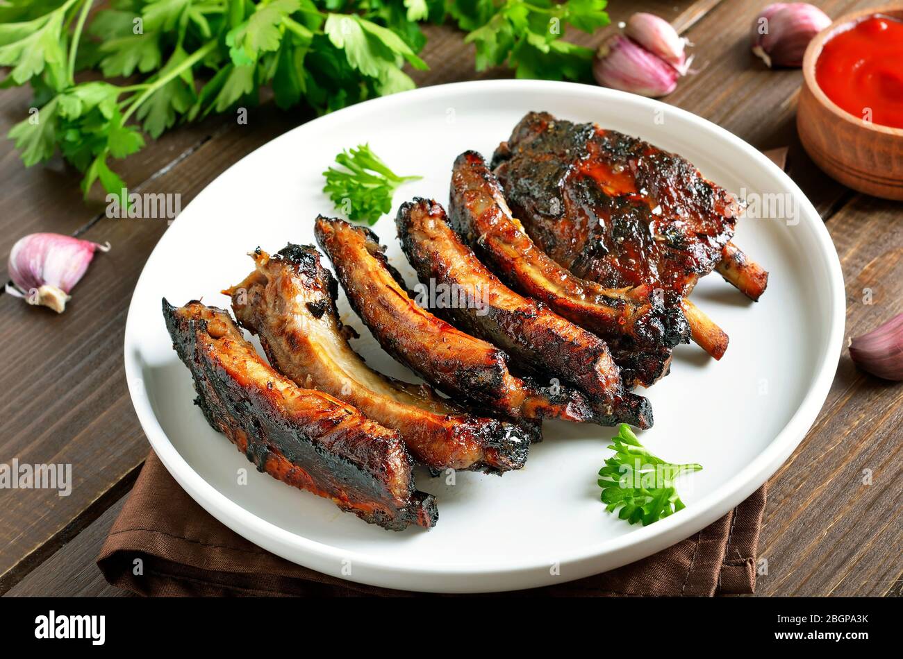Viande de porc cuite au four Banque de photographies et d’images à ...
