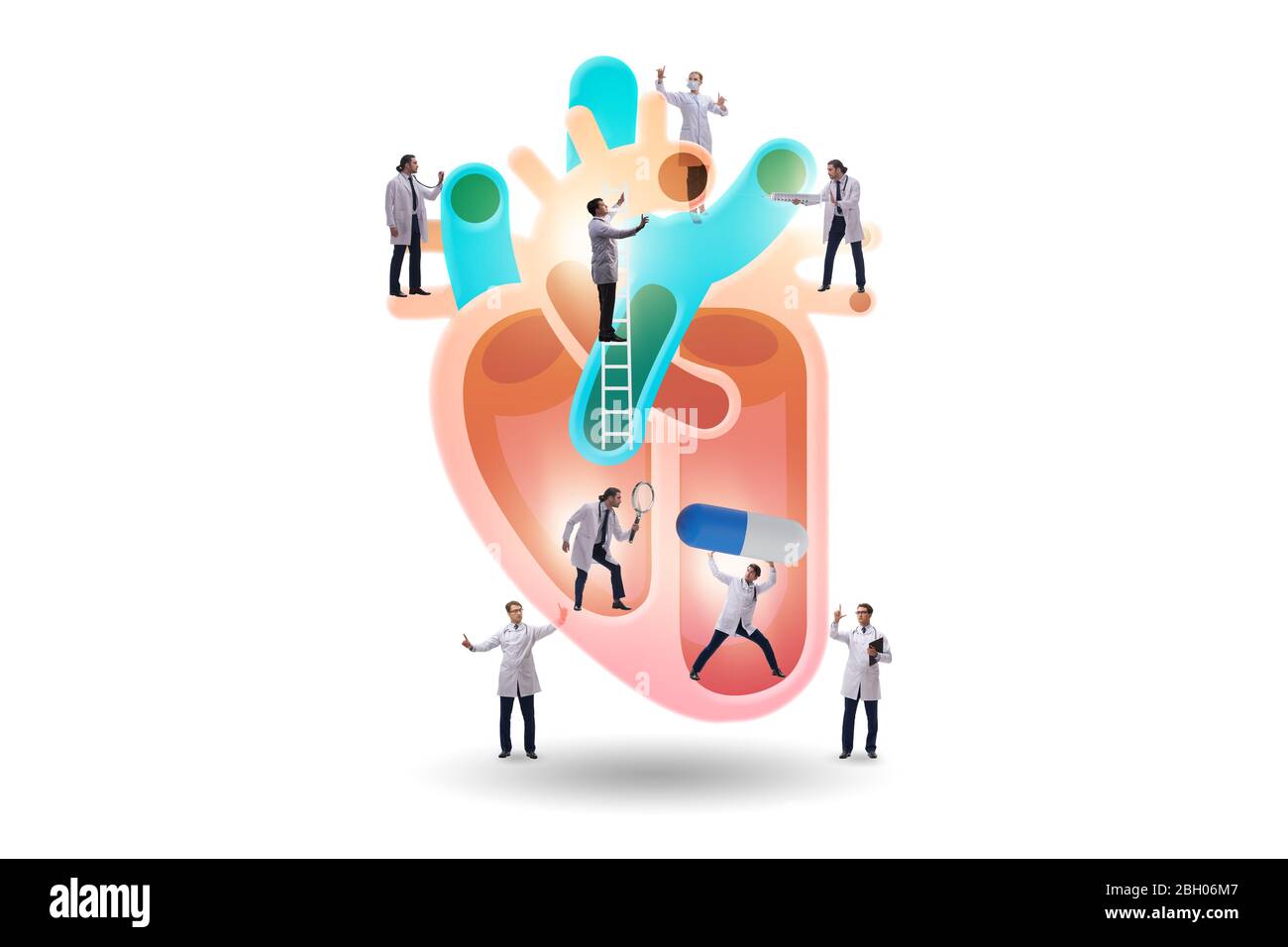 L'examen cardiaque par une équipe de médecins Photo Stock - Alamy