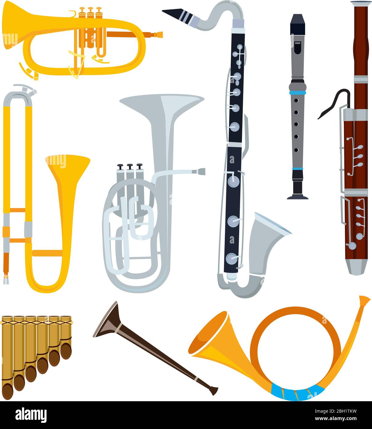 Instrument de musique dessin flute Banque de photographies et d’images ...