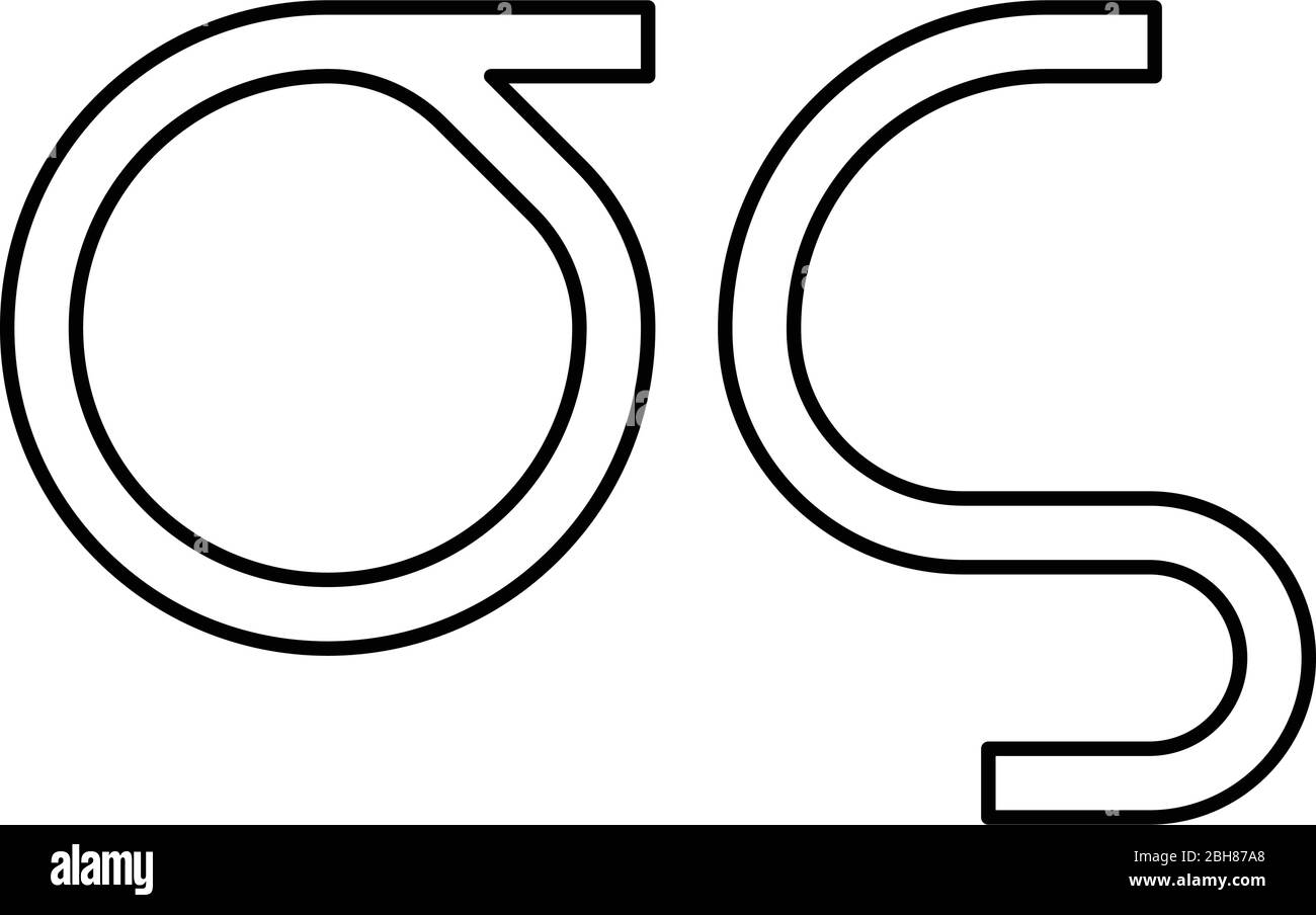 Lettre grecque sigma Banque d'images vectorielles - Alamy