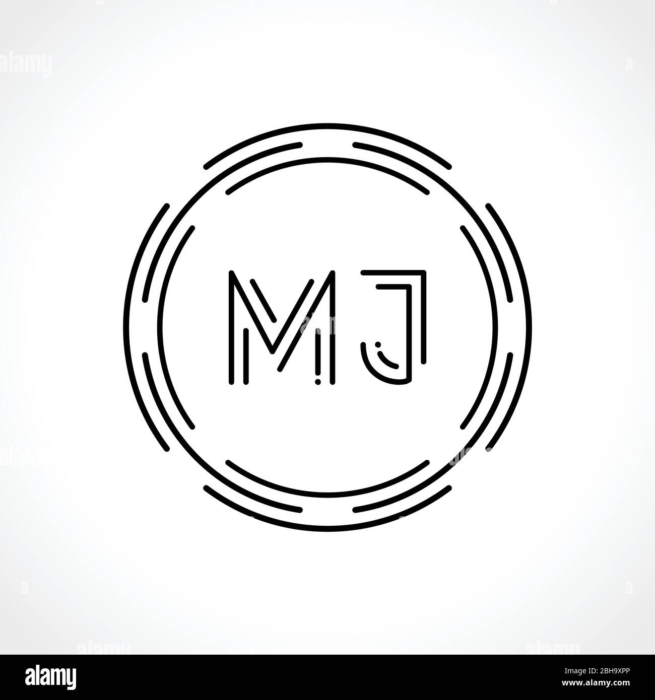 Mj logo Banque d'images vectorielles - Alamy
