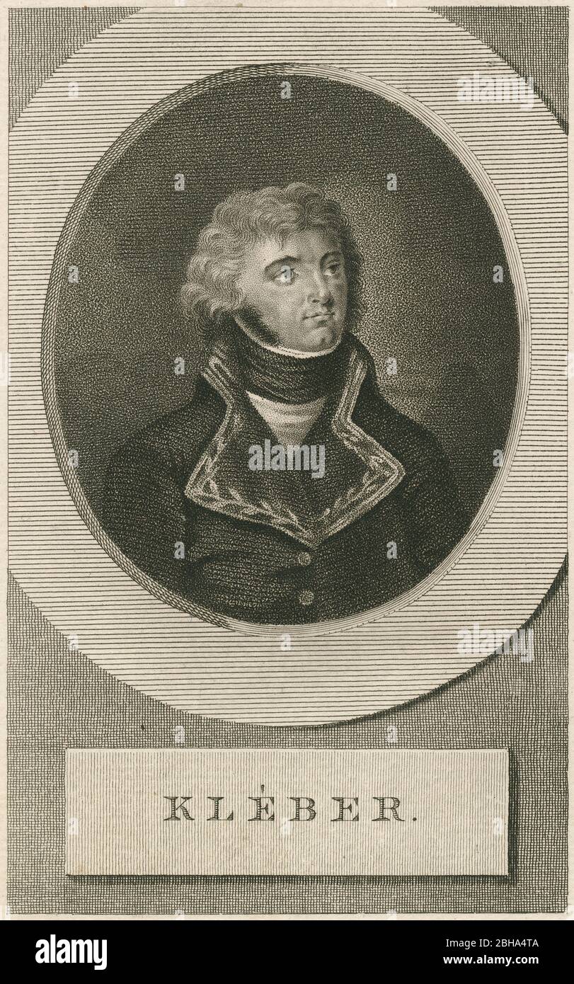 Gravure ancienne, Jean-Baptiste Kléber. Jean-Baptiste Kléber (1753-1800 ...