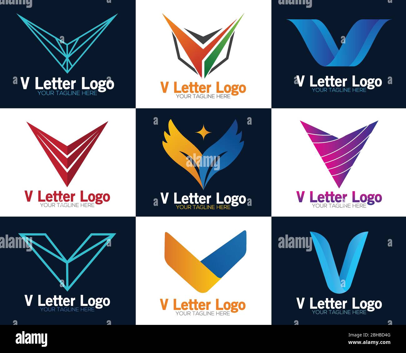 V letter logo Banque de photographies et d’images à haute résolution ...