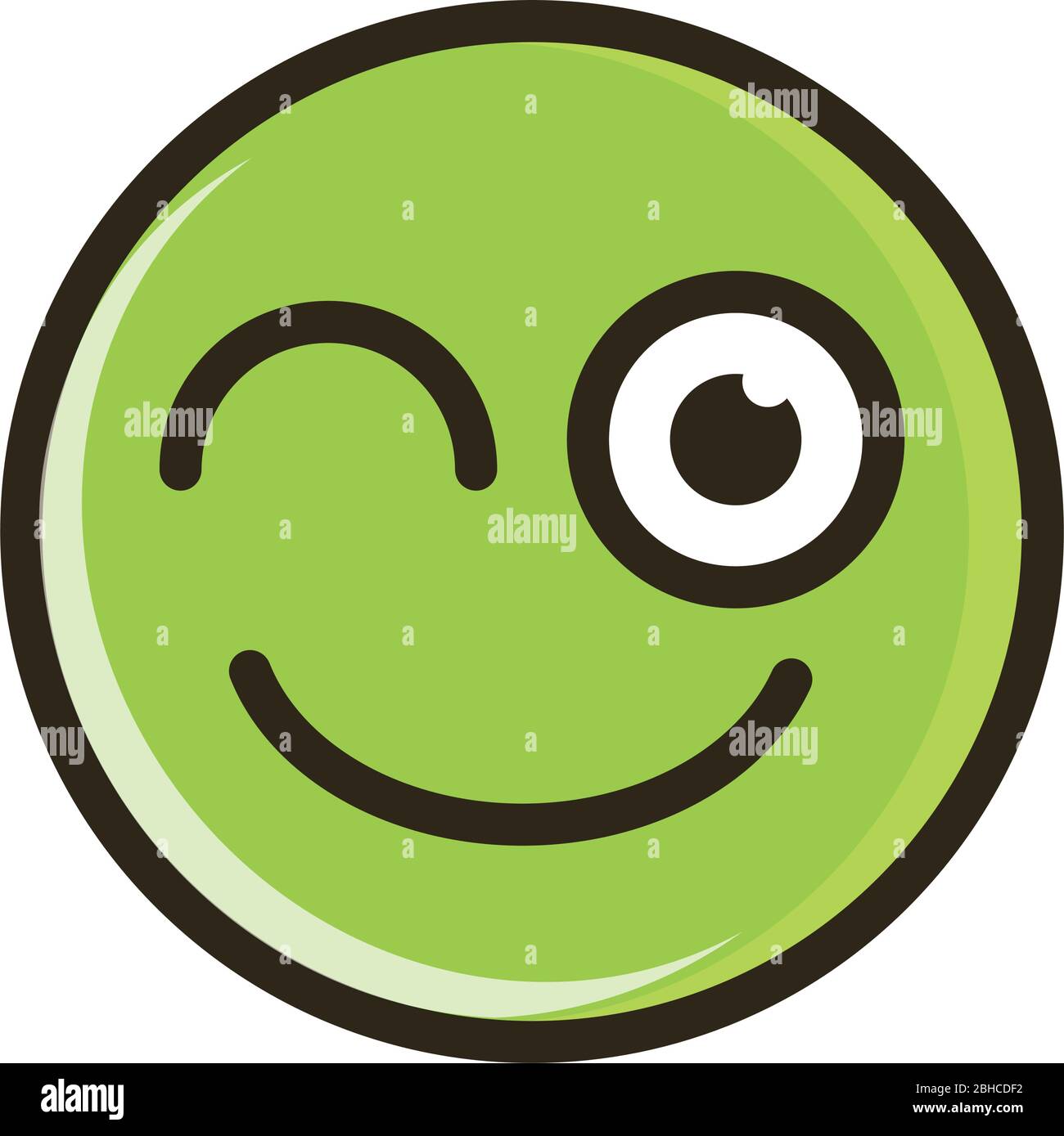 Smiley clin d'oeil Banque d'images vectorielles - Alamy