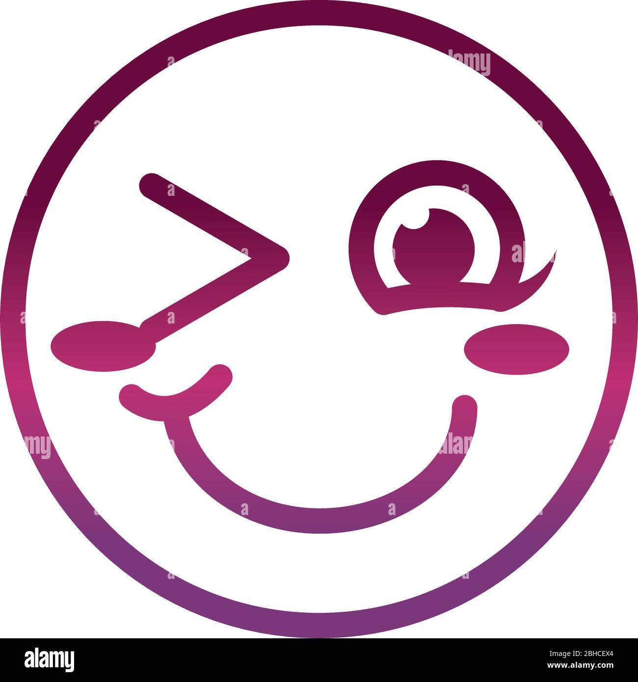 Smiley clin d'oeil Banque d'images vectorielles - Alamy