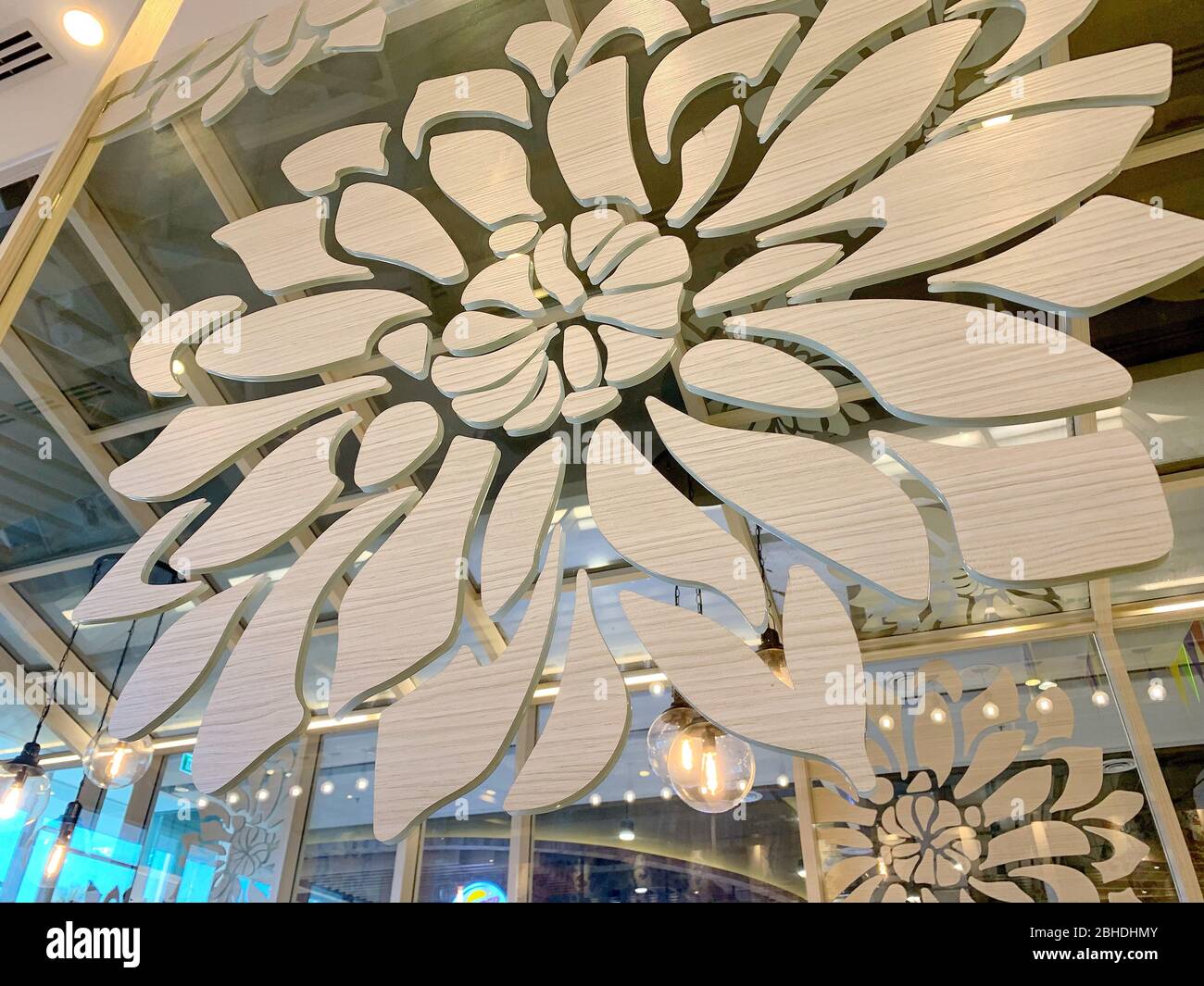 Le style moderne de l'intérieur du restaurant japonais Fuji motif ...