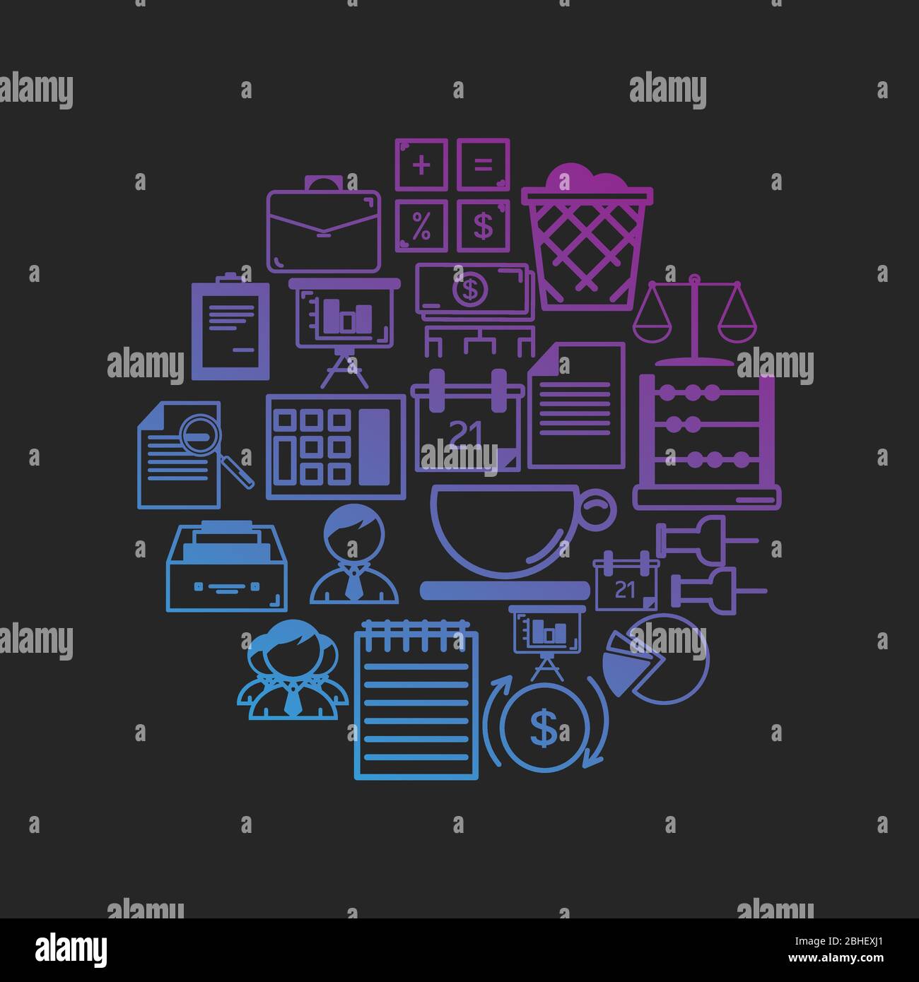 Icône de comptabilité Banque d'images vectorielles - Alamy