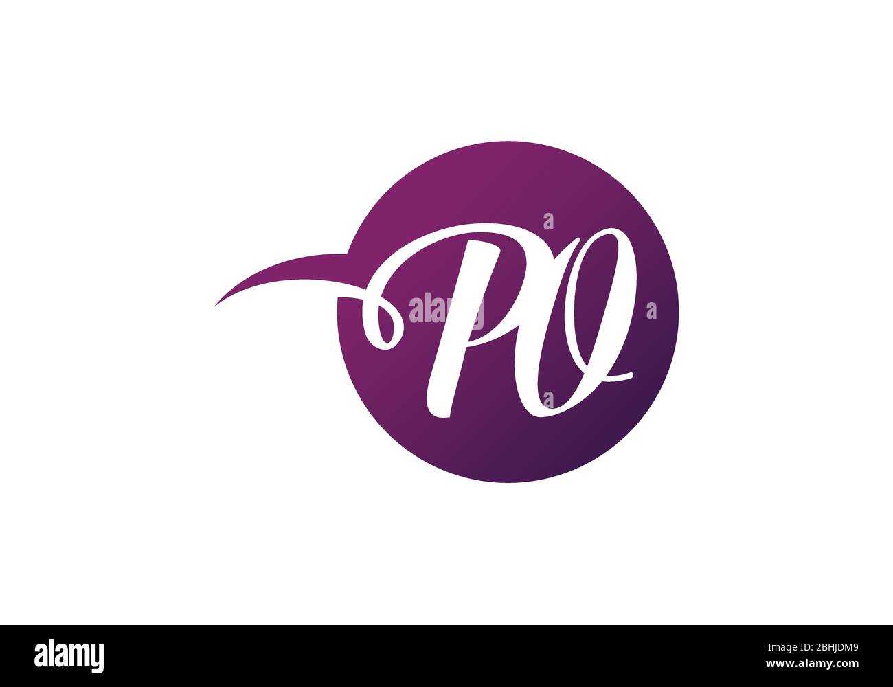 Lettre po logo Banque d'images vectorielles - Alamy