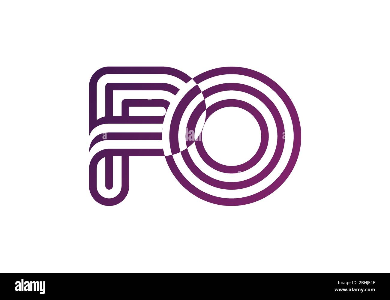 Lettre po logo Banque d'images vectorielles - Alamy