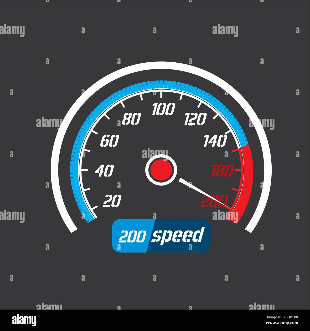 Compteur de vitesse de voiture Banque d'images vectorielles - Alamy