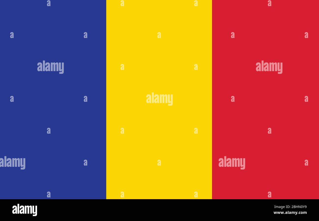 Graphique vectoriel du drapeau Tchad. Illustration du drapeau tchadien ...