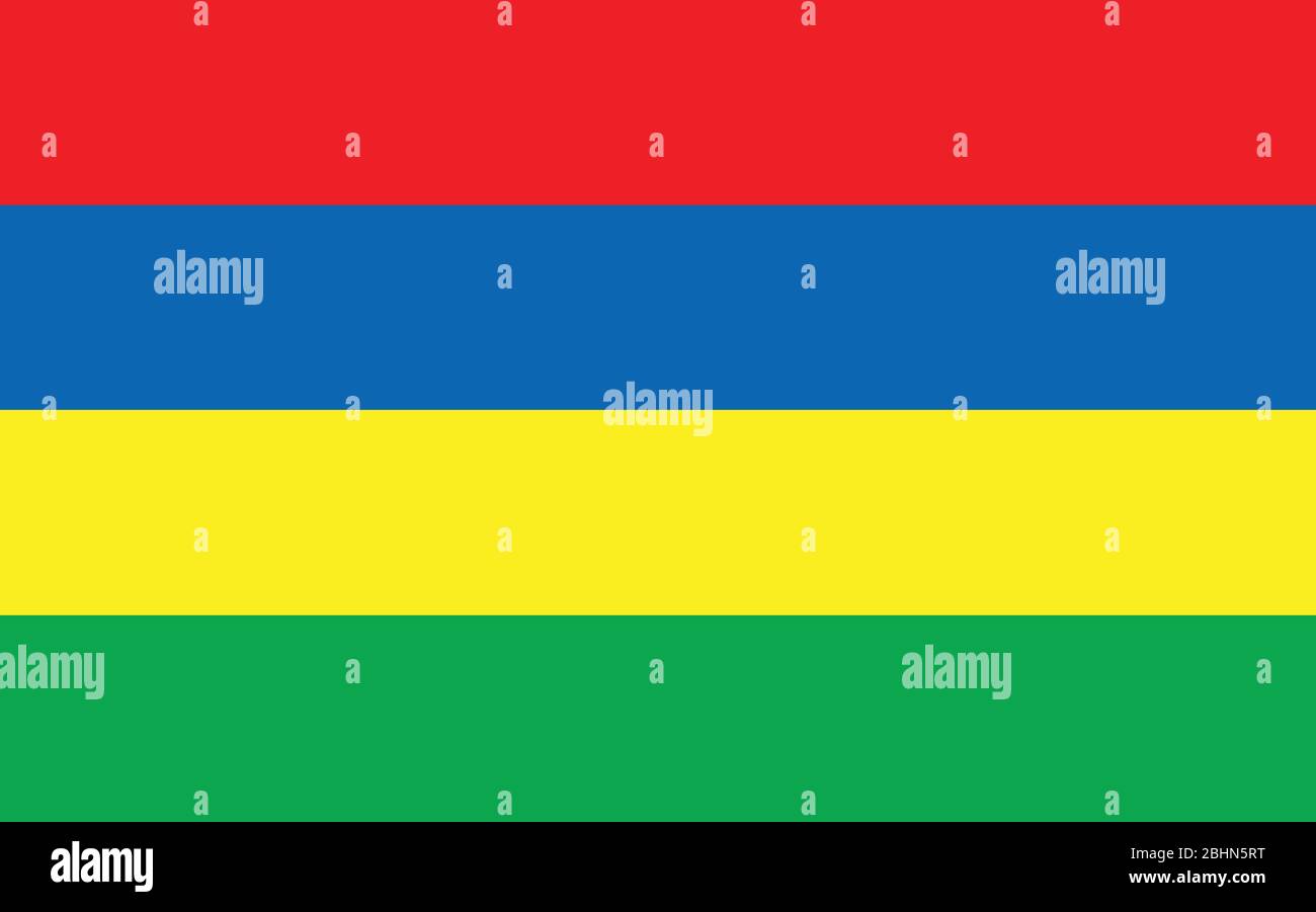 Graphique vectoriel du drapeau de Maurice. Illustration du drapeau ...