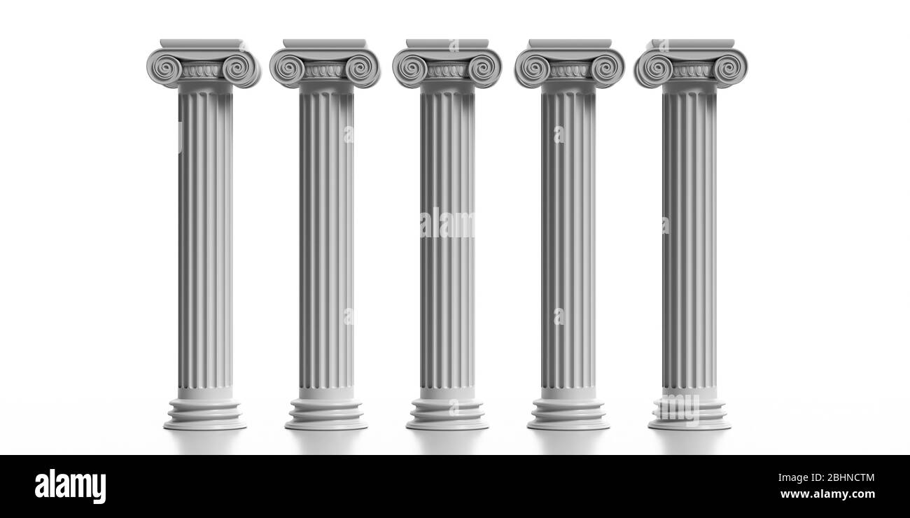 Colonnes grecques en marbre blanc Banque de photographies et d’images à ...