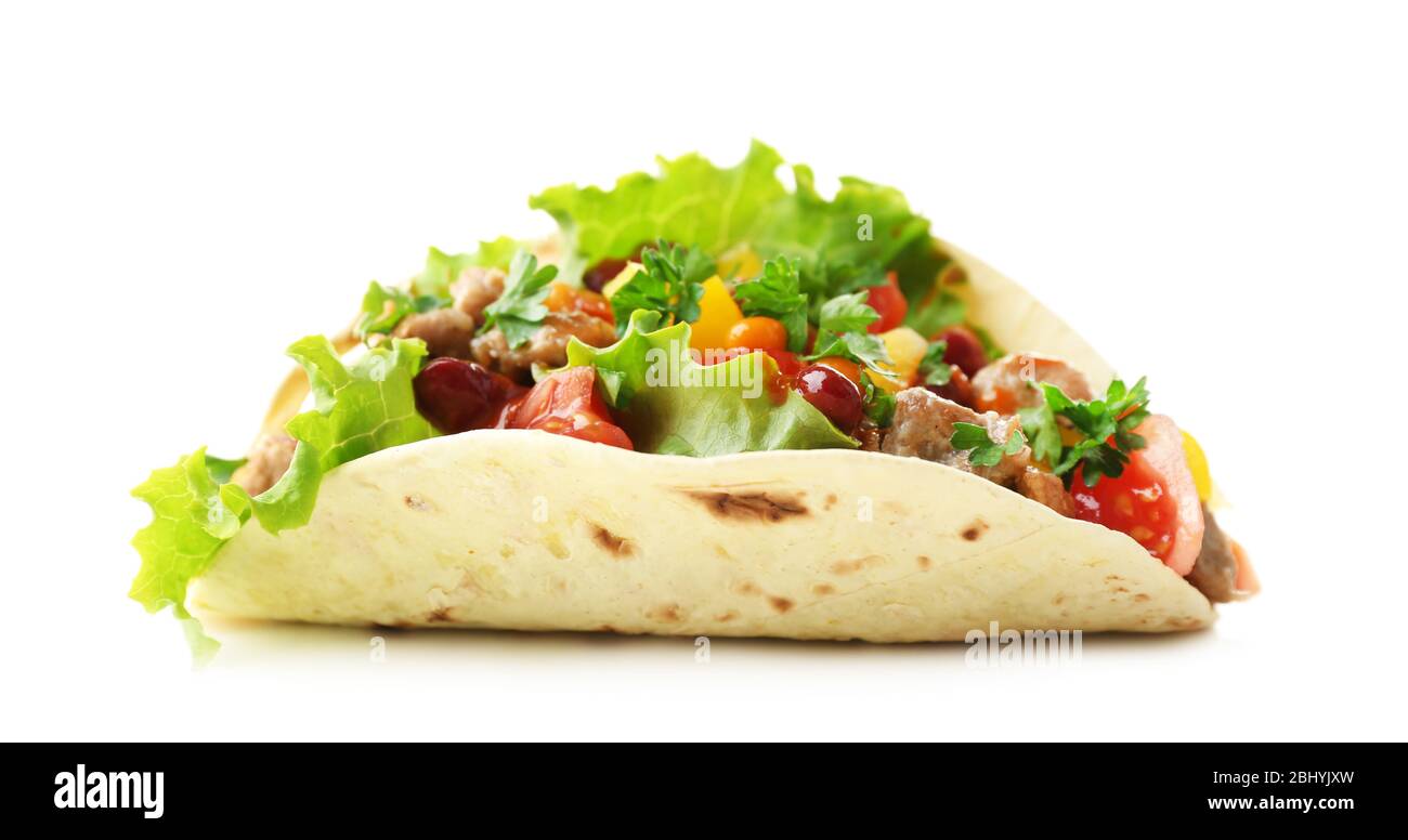 Burrito aux haricots et au fromage Banque d'images détourées - Alamy