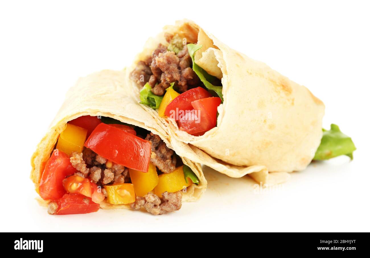 Burrito aux haricots et au fromage Banque d'images détourées - Alamy