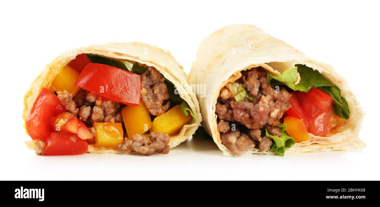 Burrito aux haricots et au fromage Banque d'images détourées - Alamy