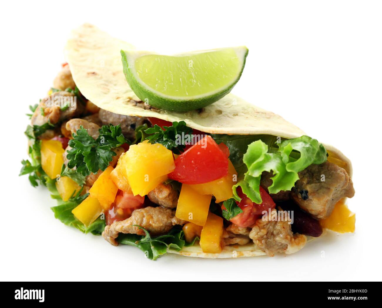 Burrito aux haricots et au fromage Banque d'images détourées - Alamy