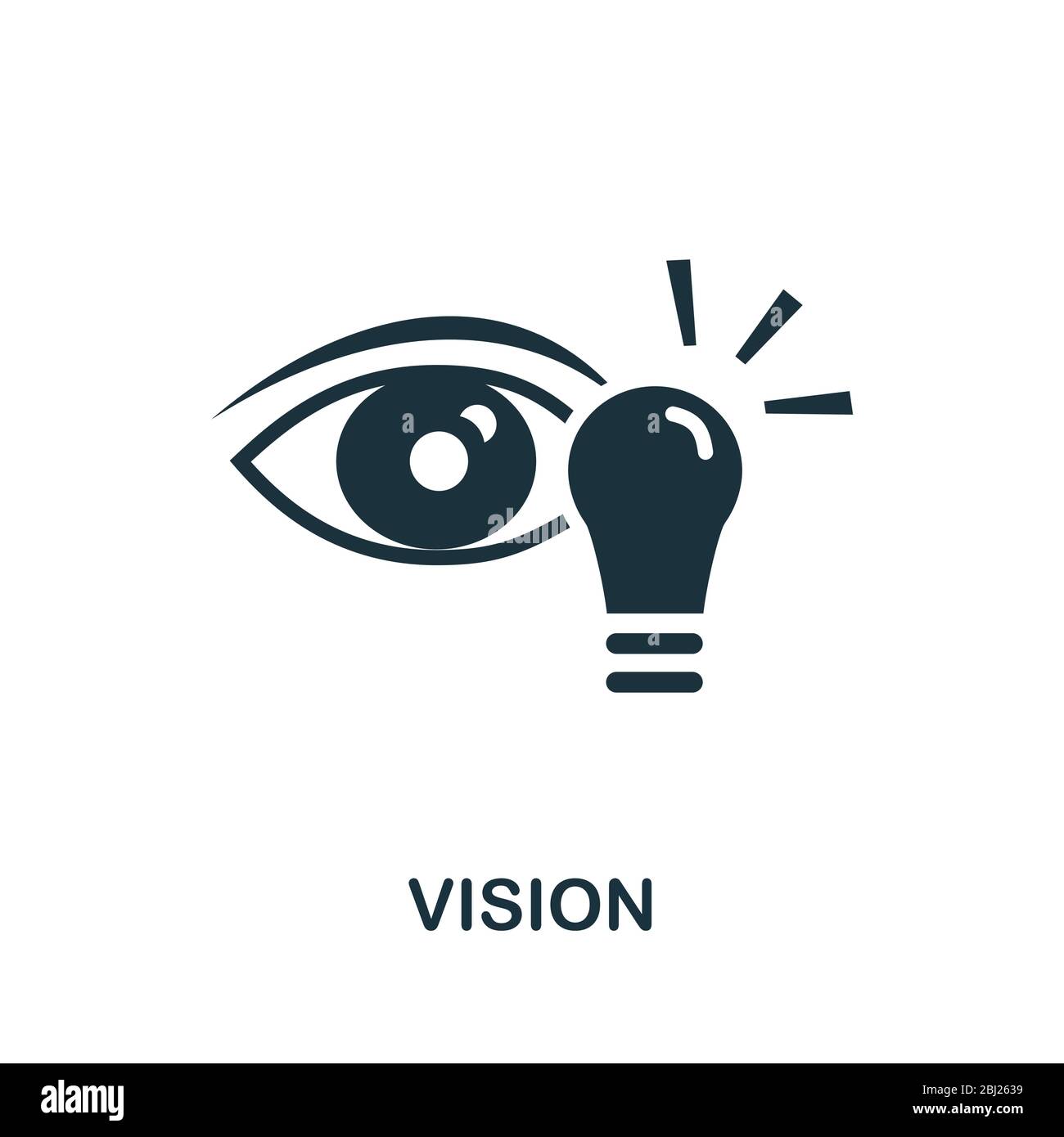 Icône Vision. Illustration simple de la collection de démarrage. L ...