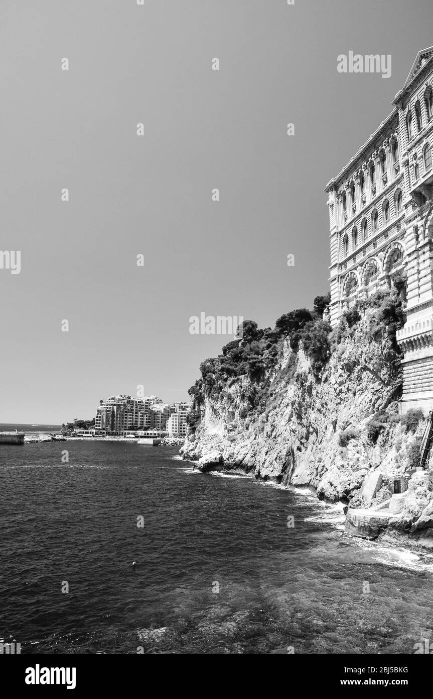 Monte carlo grand prix circuit Banque d'images noir et blanc - Alamy