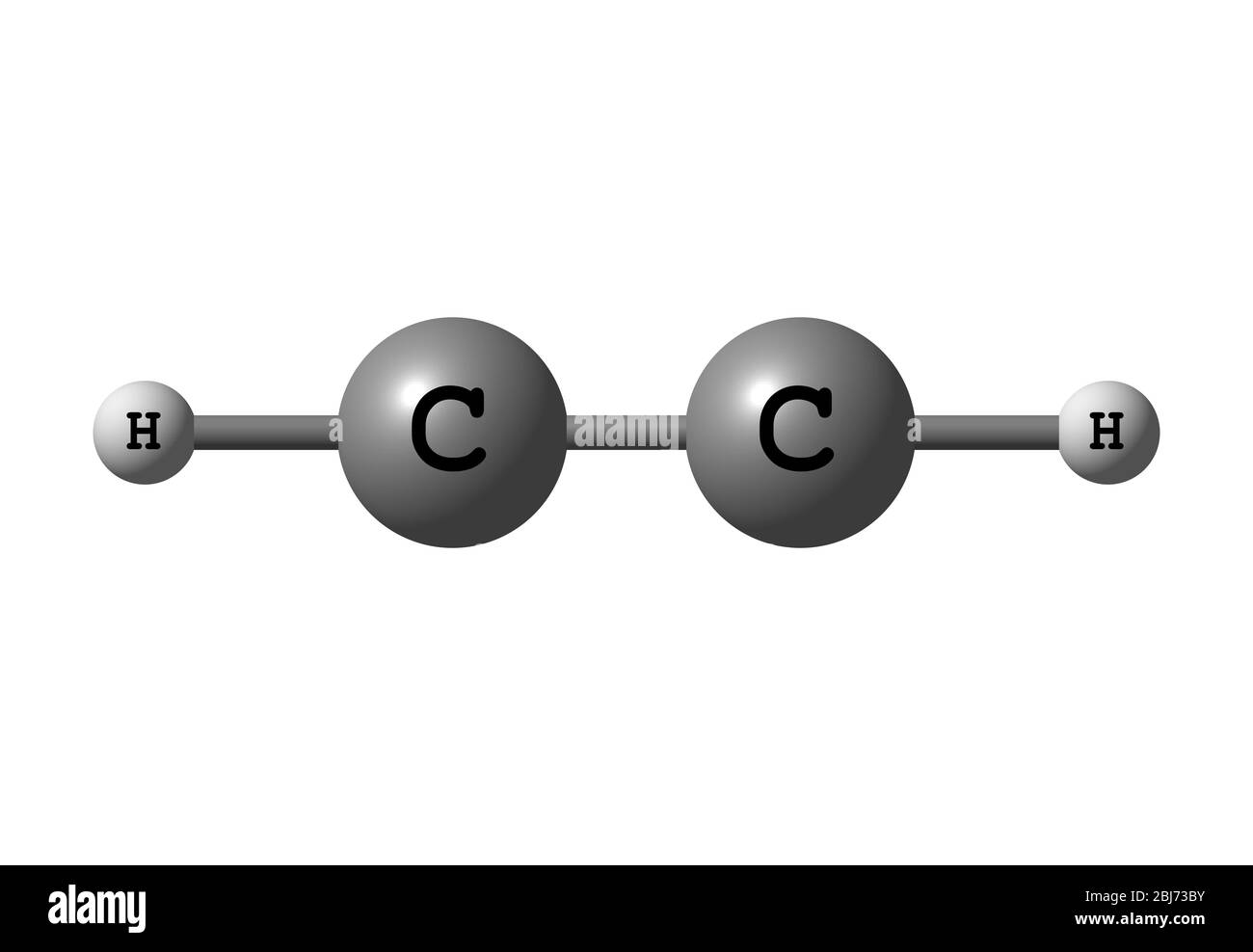 Acetylene molecule Banque d'images noir et blanc - Alamy