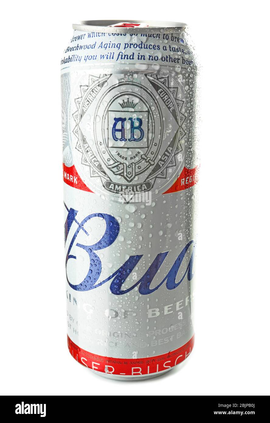 Budweiser beer bud can Banque d'images détourées - Alamy