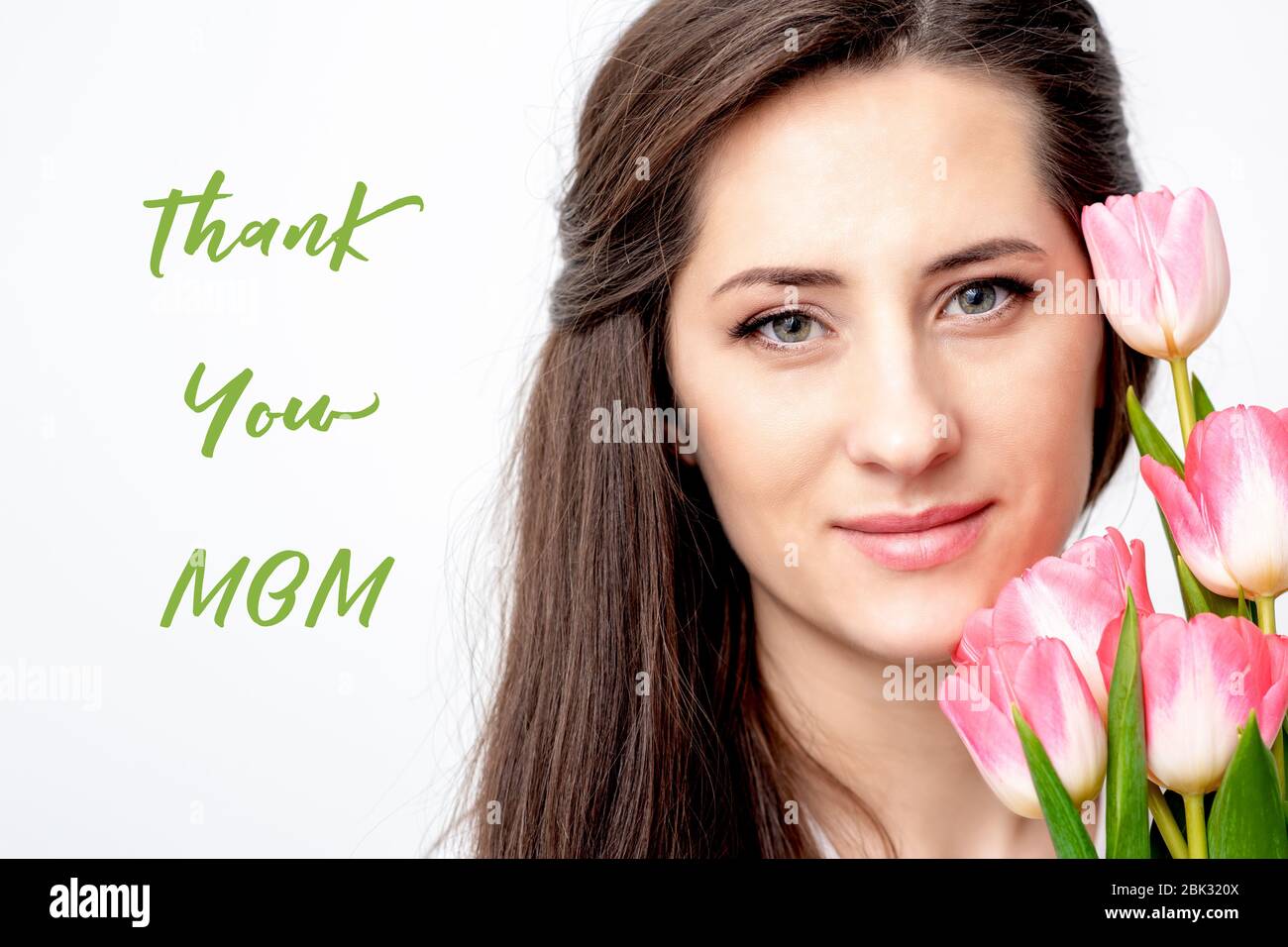 Note de remerciement avec des tulipes Banque de photographies et d ...