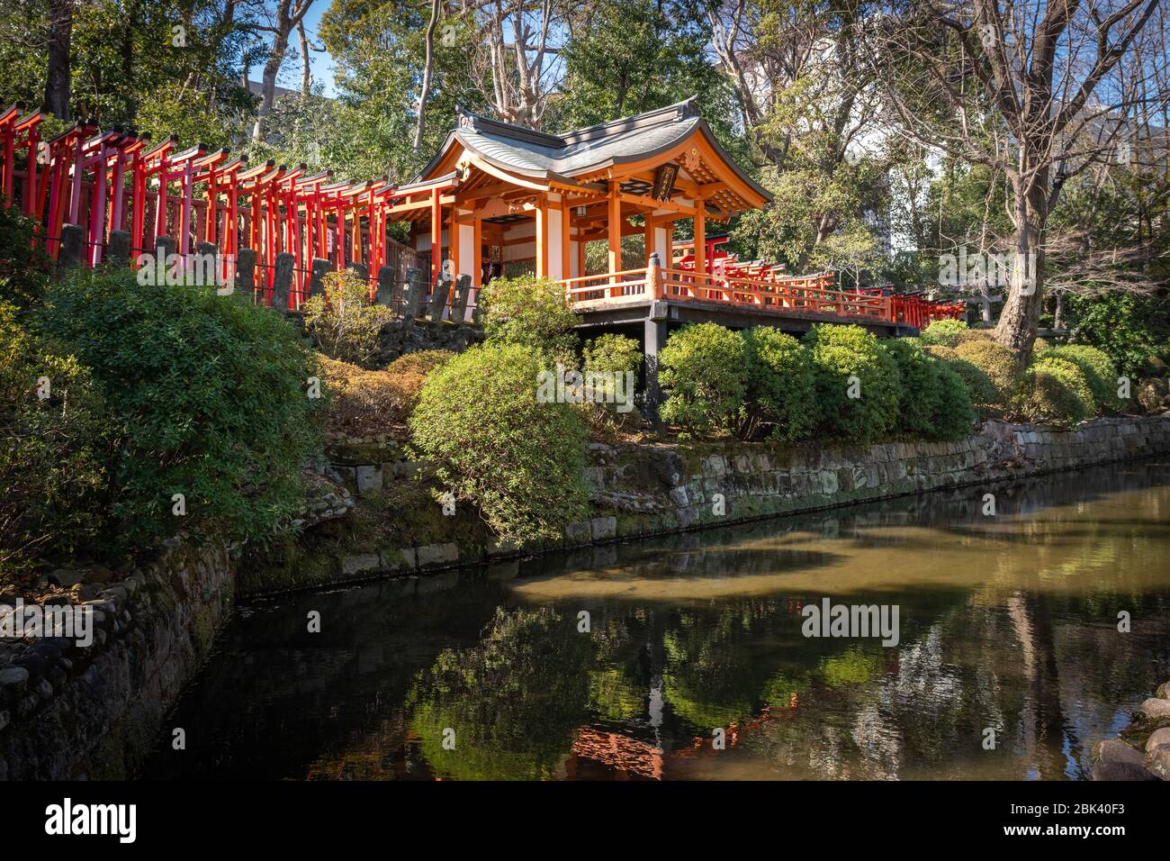 Torii gates nezu sanctuaire Banque de photographies et d’images à haute ...