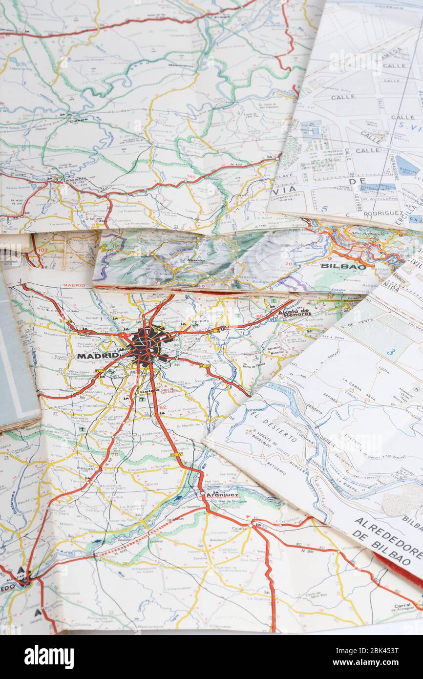 Carte routière espagne Banque de photographies et d’images à haute ...