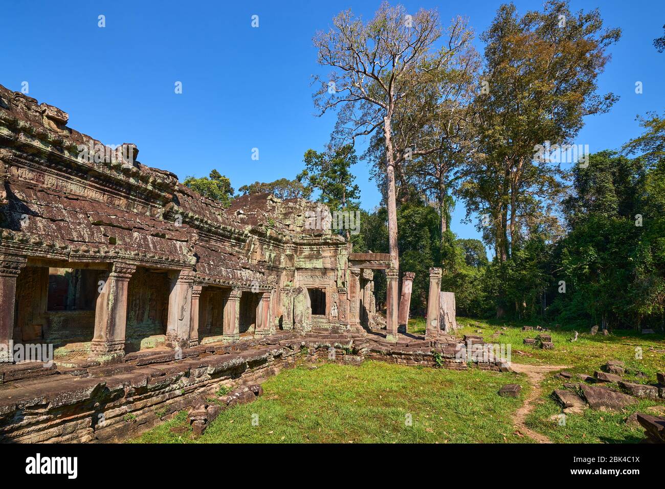 Ancien temple de Prasat Preah Khan au complexe d'Angkor Wat, Parc ...