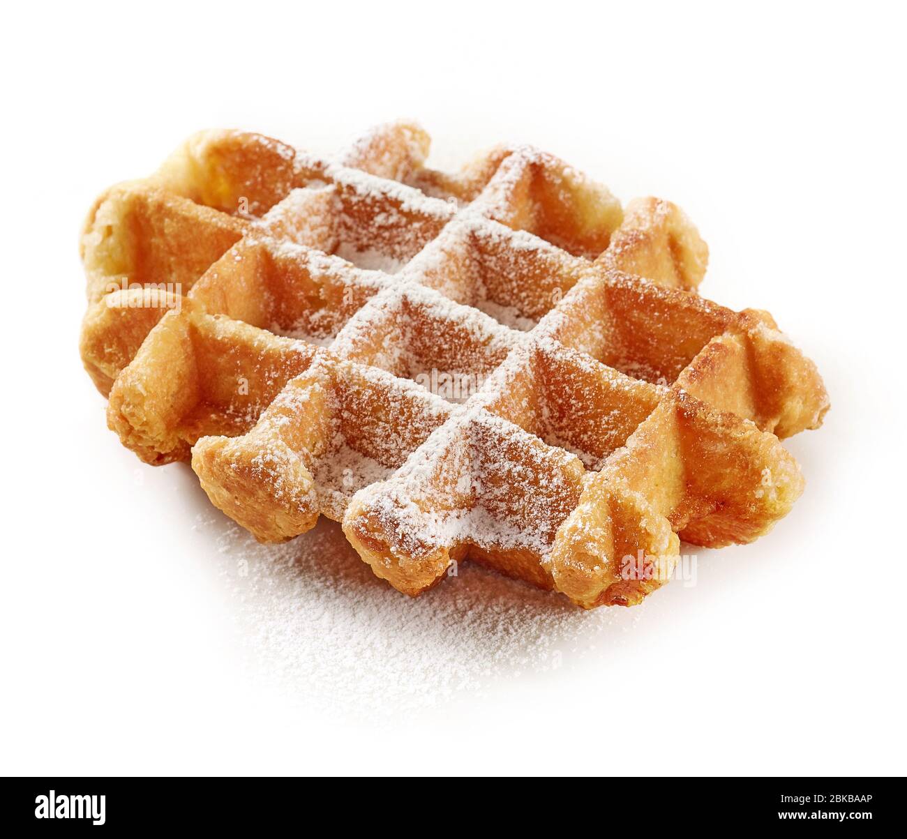 gaufres belges fraîchement cuites décorées avec du sucre en poudre ...