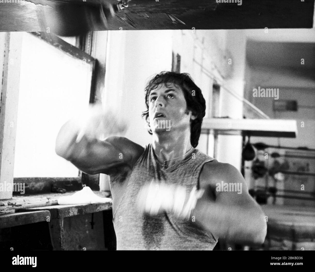 Sylvester Stallone Rocky Banque d'images noir et blanc - Alamy