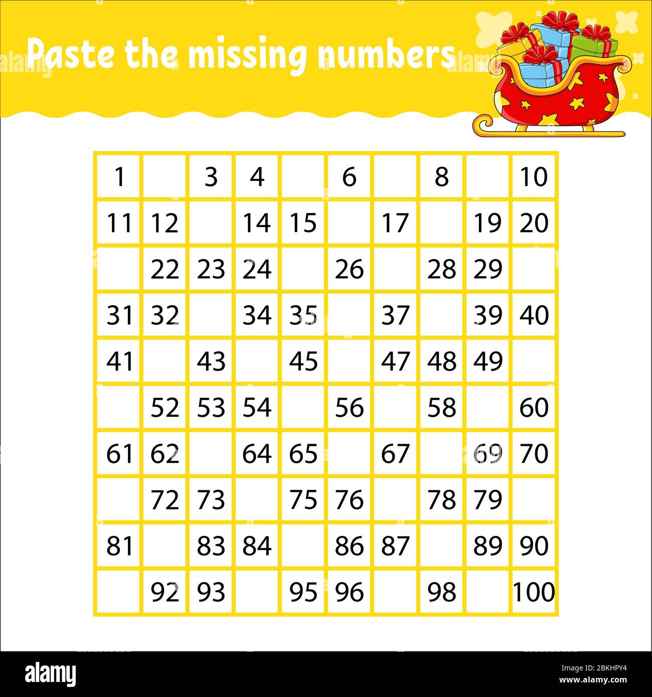 Numeros del 1 al 100 Banque d'images vectorielles - Alamy