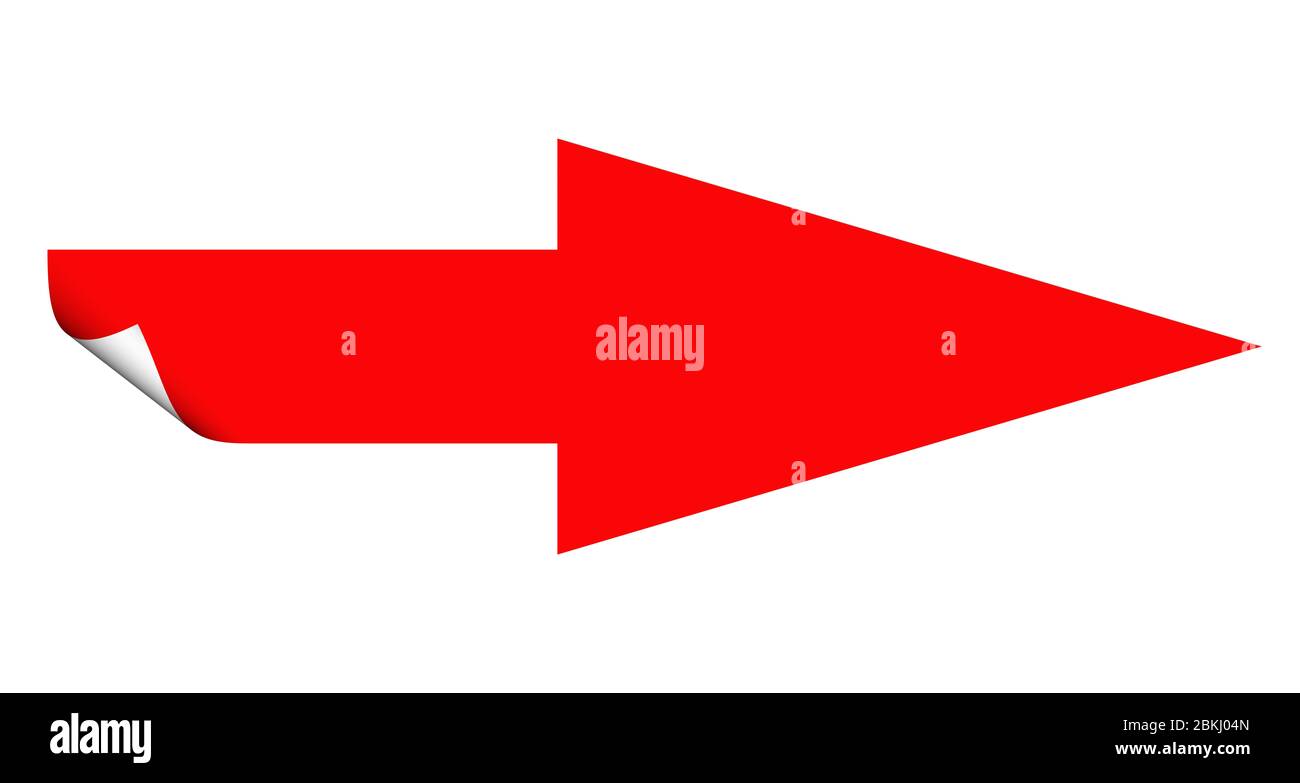 Fleche rouge droite Banque de photographies et d’images à haute ...