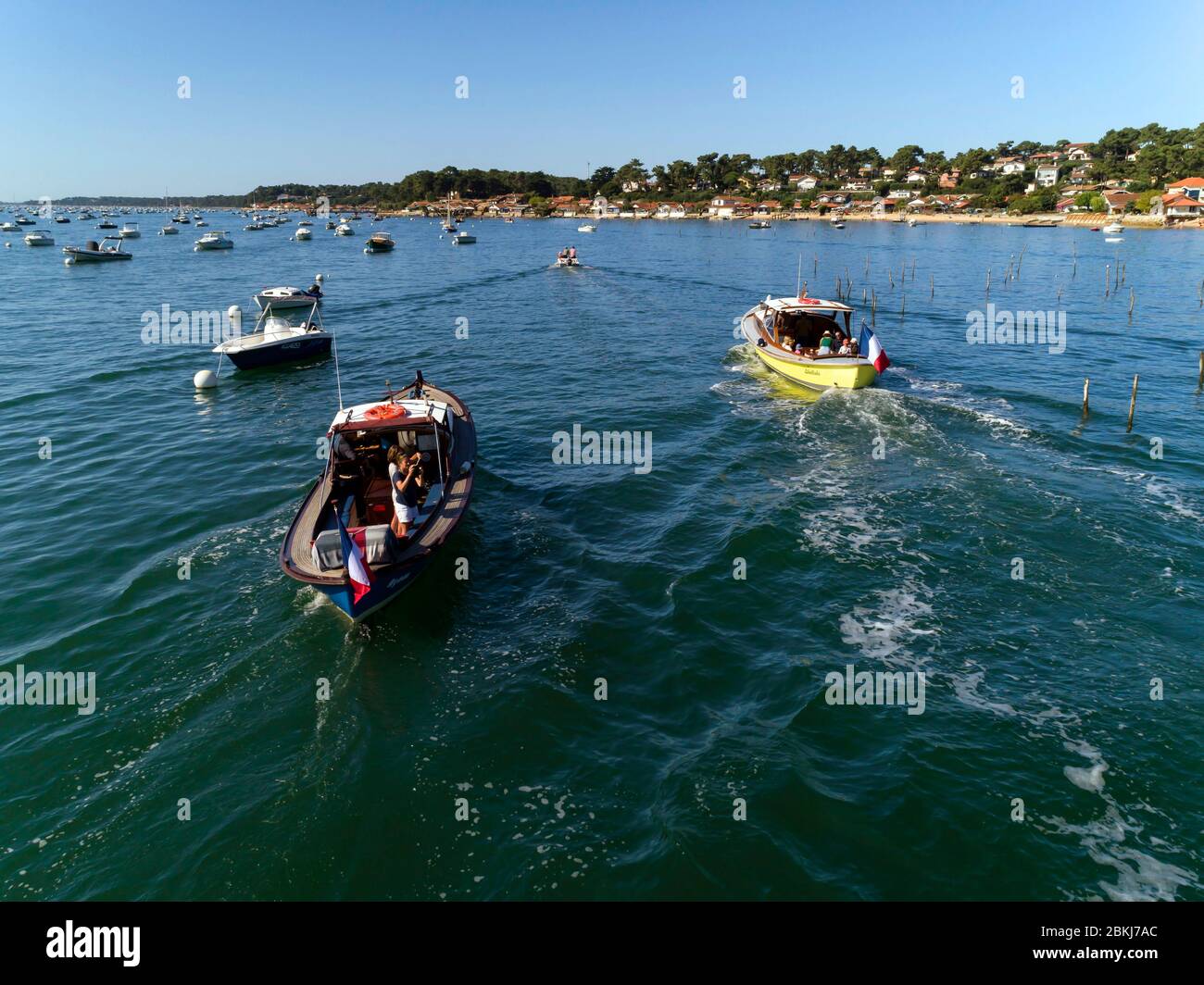 France, Gironde, bassin d'Arcachon, Cap-Ferret, bateau traditionnel ...