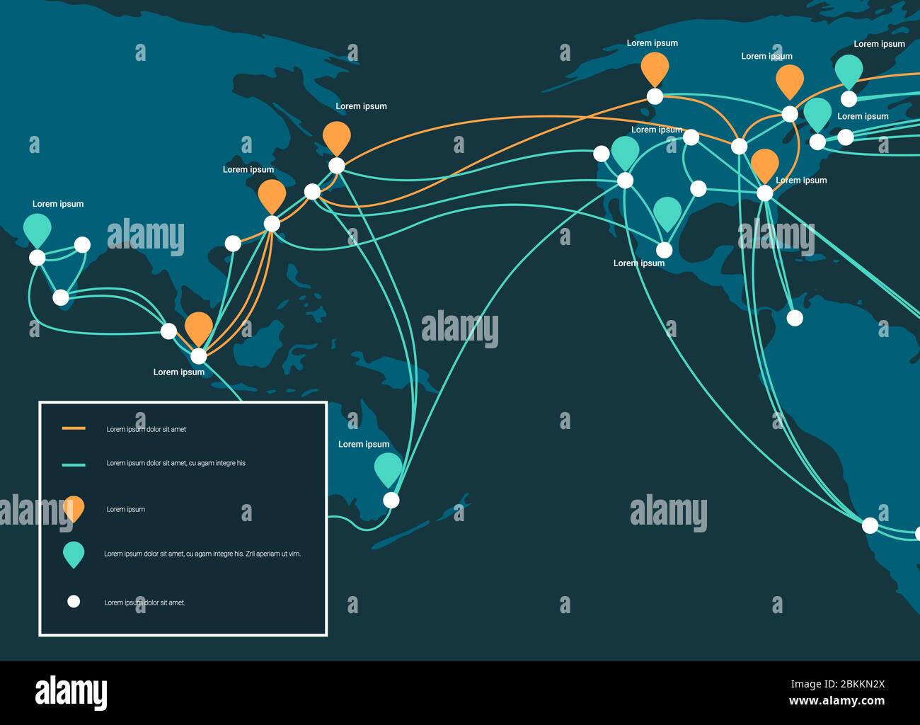 Fiber optic world map Banque d'images vectorielles - Alamy