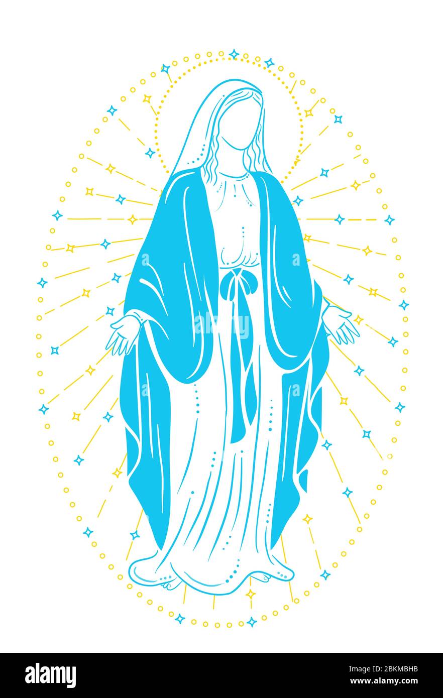 Symbole de la bienheureuse vierge marie Banque d'images détourées - Alamy