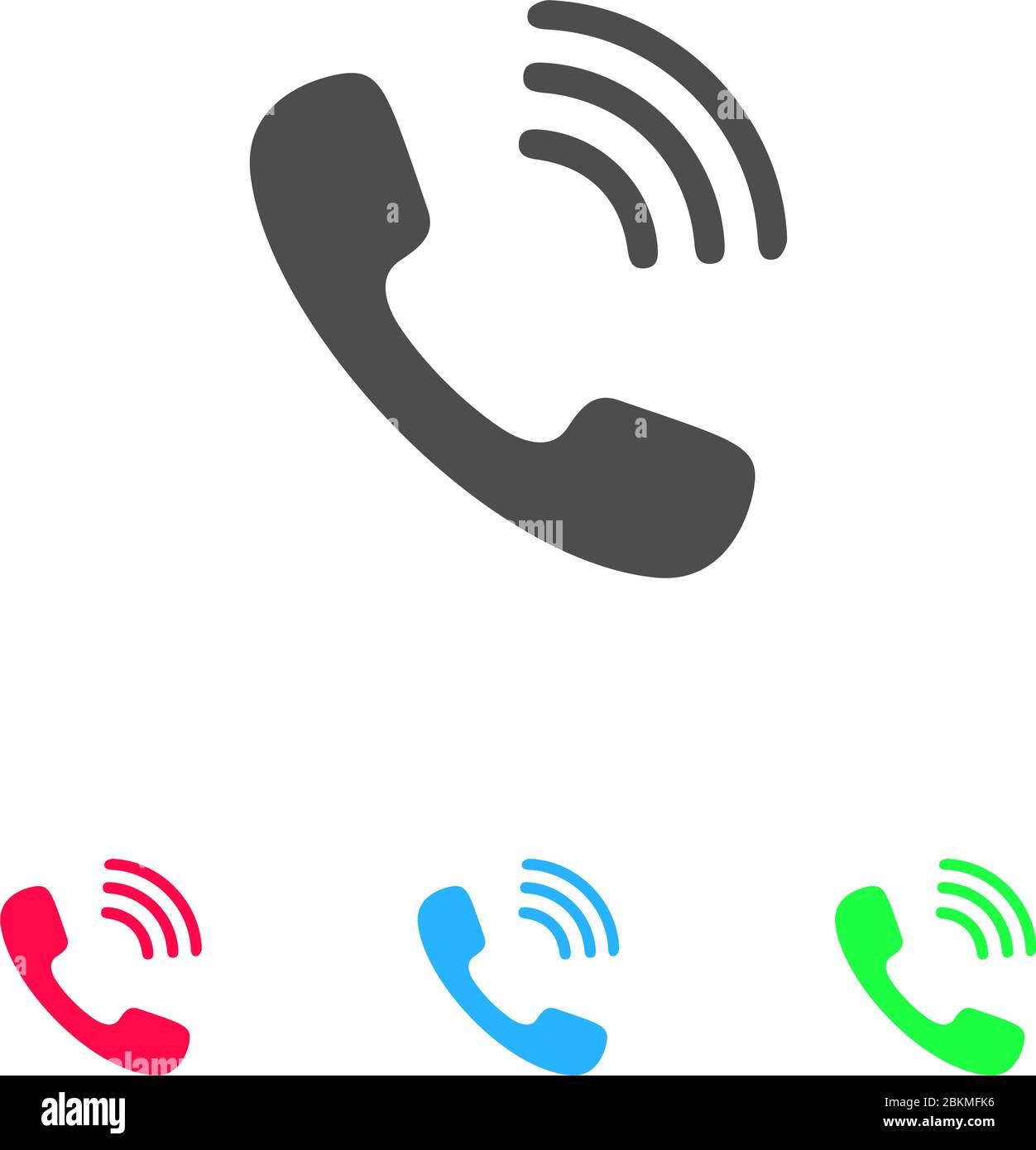 Icône téléphone à plat. Pictogramme de couleur sur fond blanc. Symbole ...