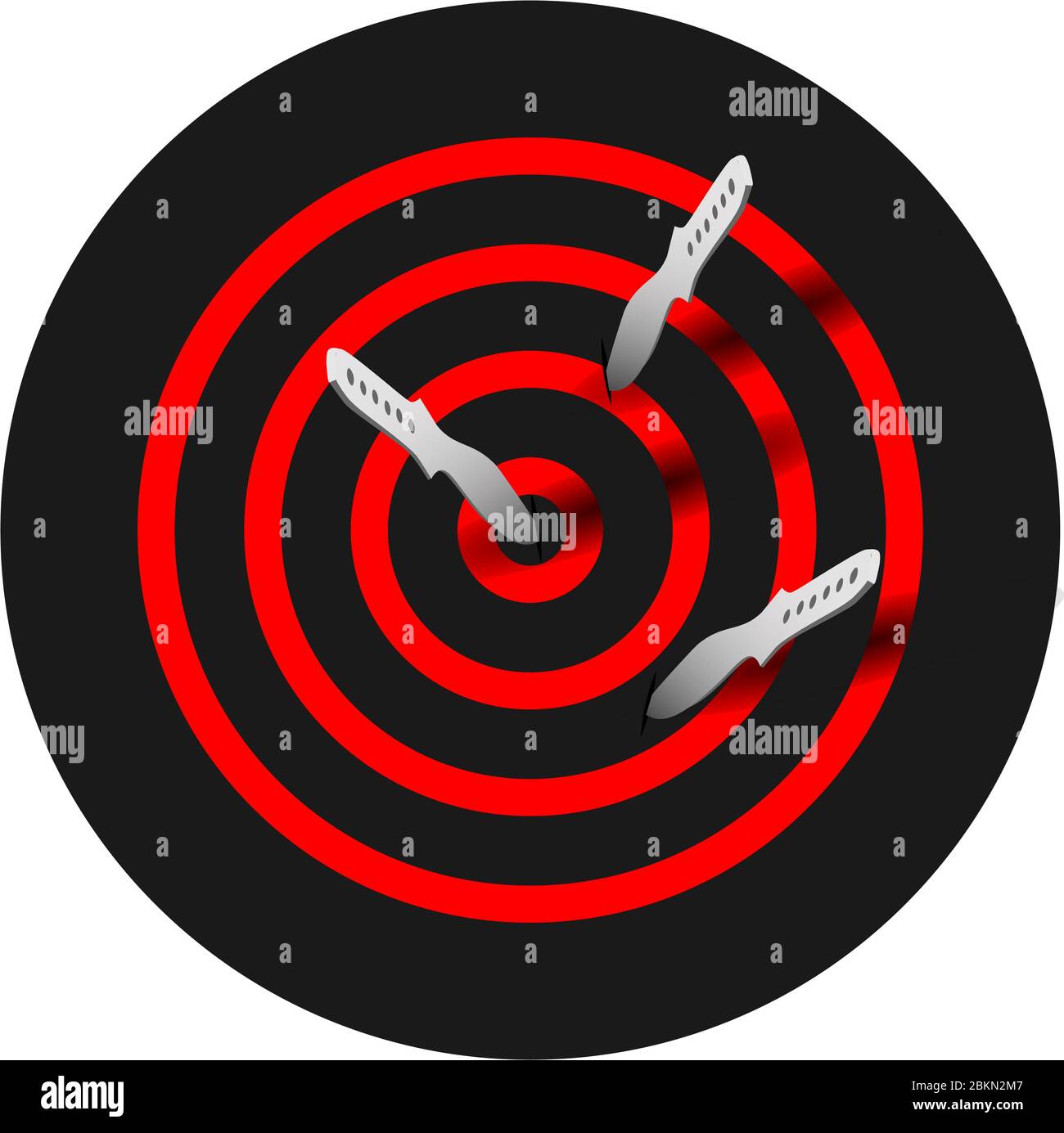 Couteaux de lancer Banque d'images vectorielles - Alamy