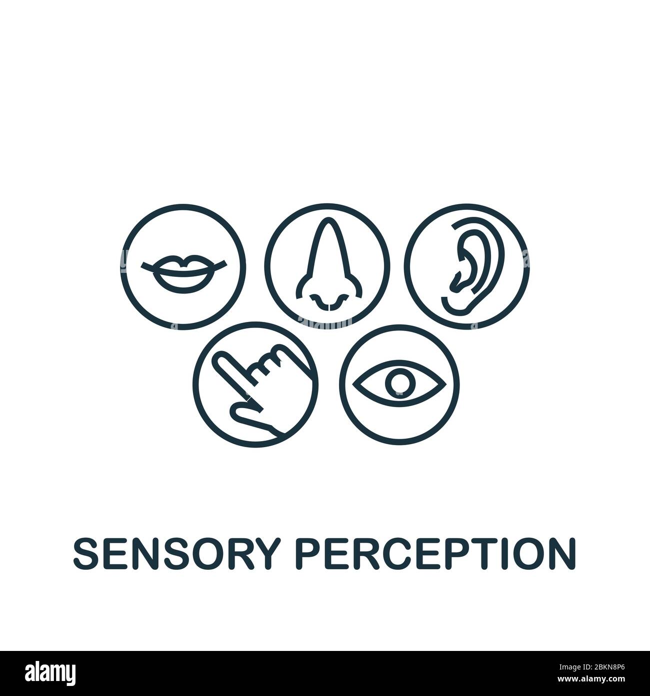 Icône de perception sensorielle de la collection de personnalité. Icône ...