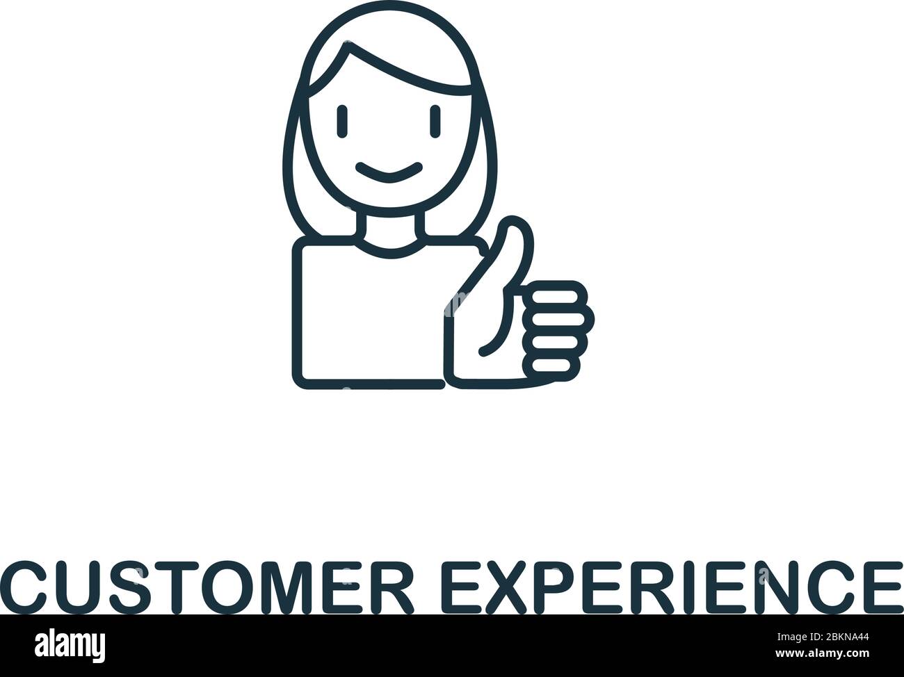 Icône expérience client de la collection du service client. Symbole d ...