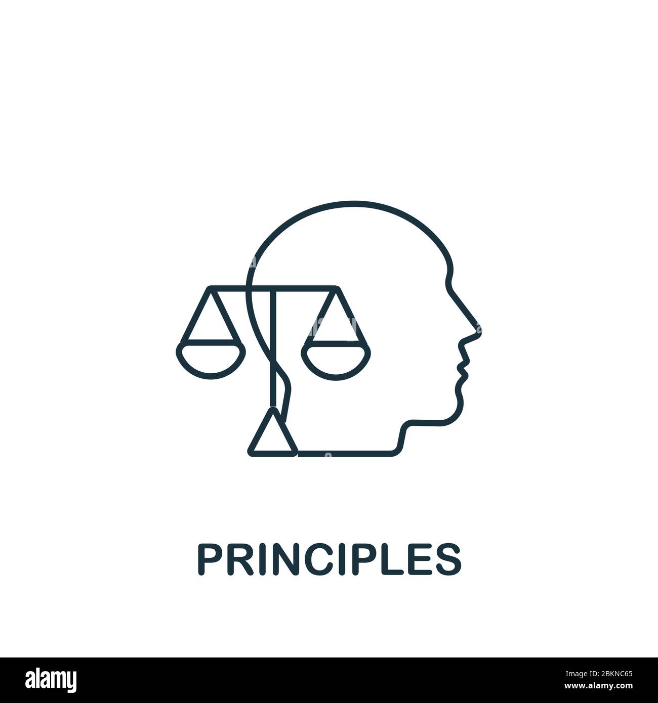 Icône principes de la collection personnalité. Icône de principes de ...