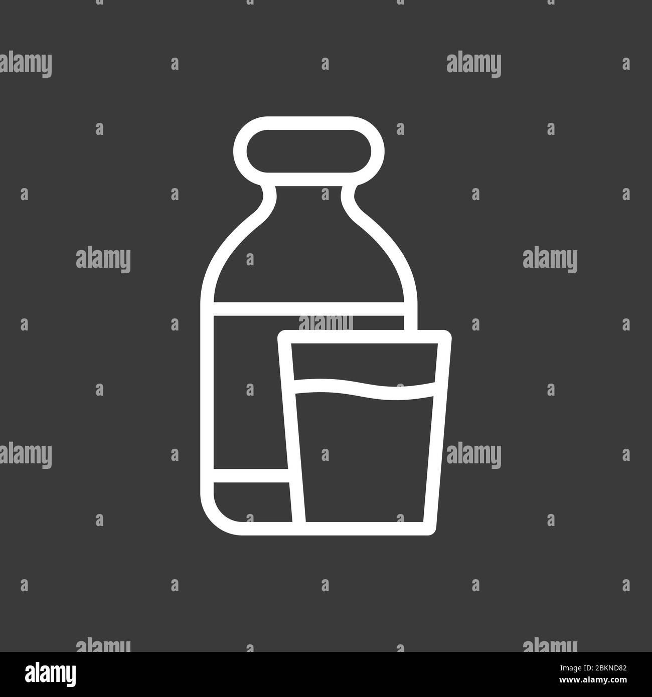 Icône de lait, symboles pour la conception des aliments naturels frais ...